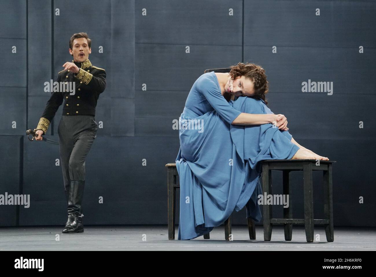 November 6, 2021. - Russia, Moscow. - The Vakhtangov Theatre. 'War and ...