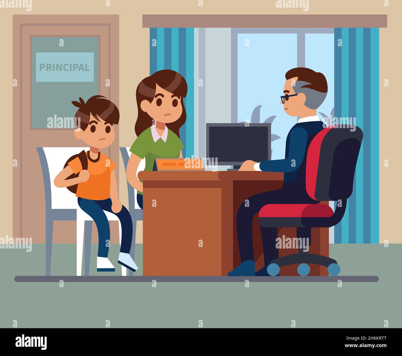 Teacher principal meeting Stock Vector Images - Alamy