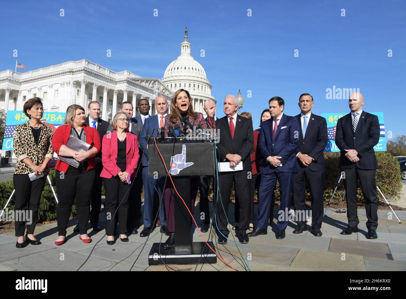 Representative Maria Elvira Salazar(R-FL) alongside House Republican ...
