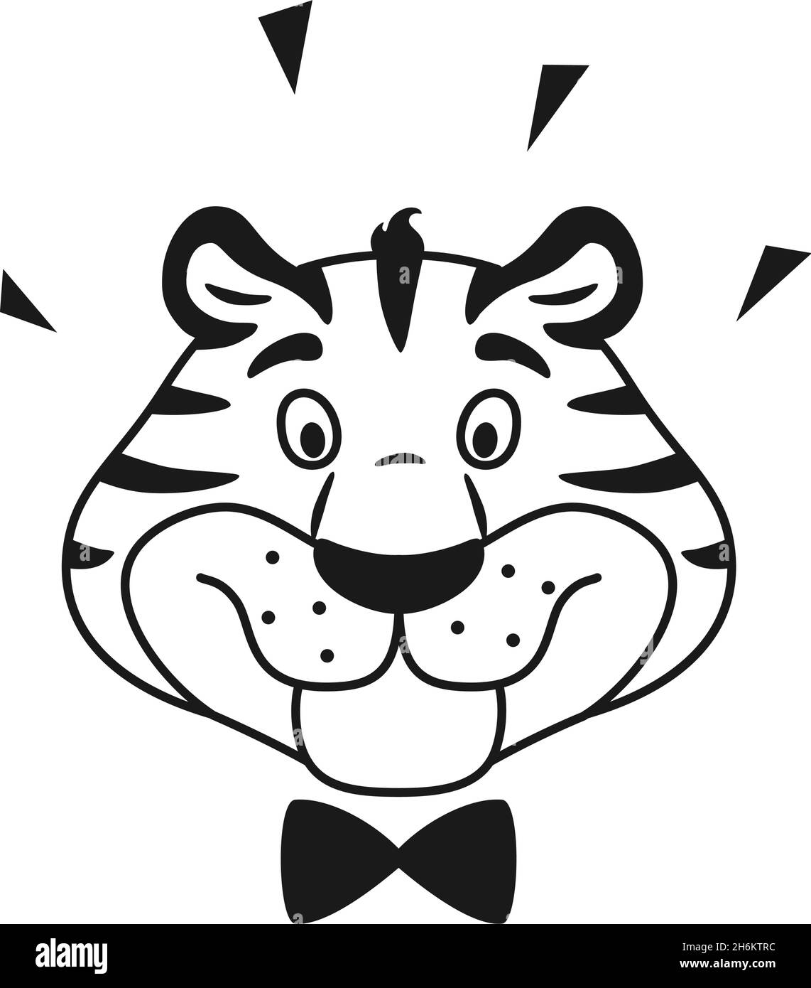 Line art illustration smiling Black and White Stock Photos & Images - Alamy