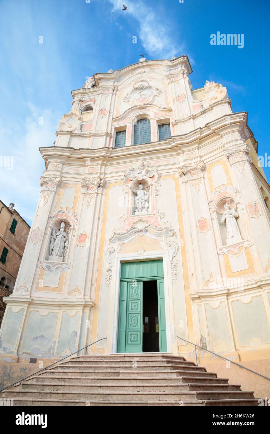 Cervo ligure, Italian roman city of the Ligurian riviera, in summer ...