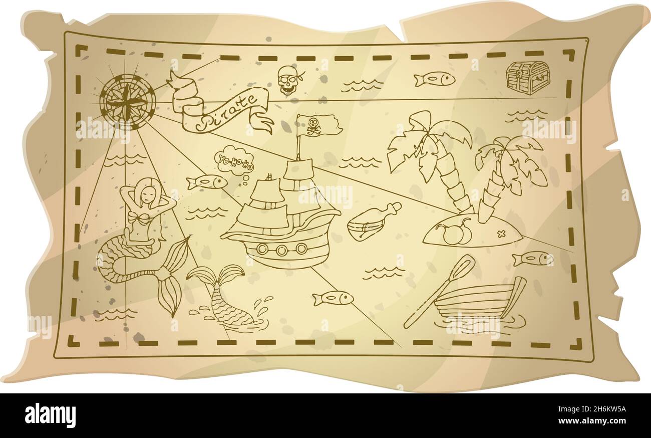 Treasure Map For Kids Template