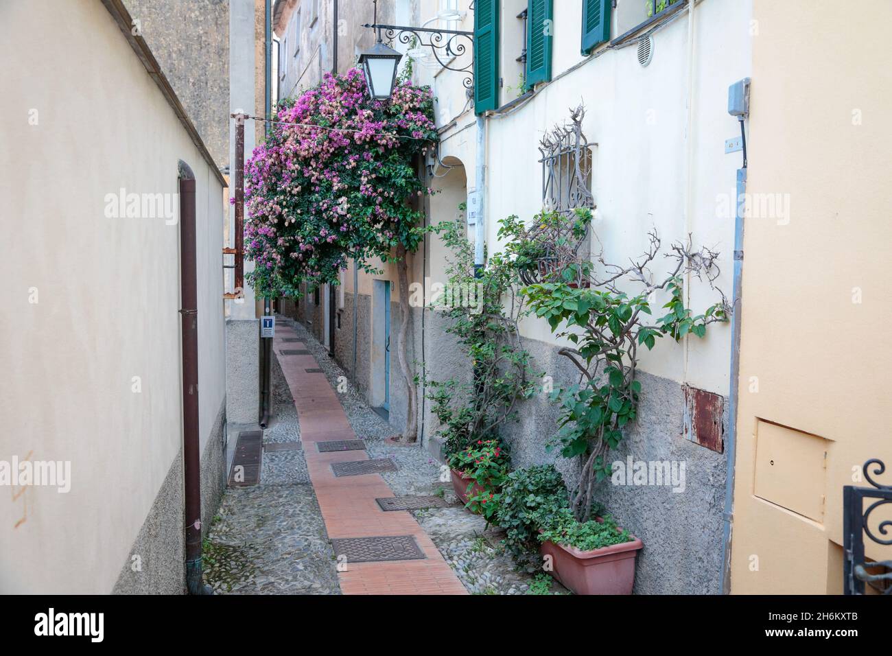 Cervo ligure, Italian roman city of the Ligurian riviera, in summer ...