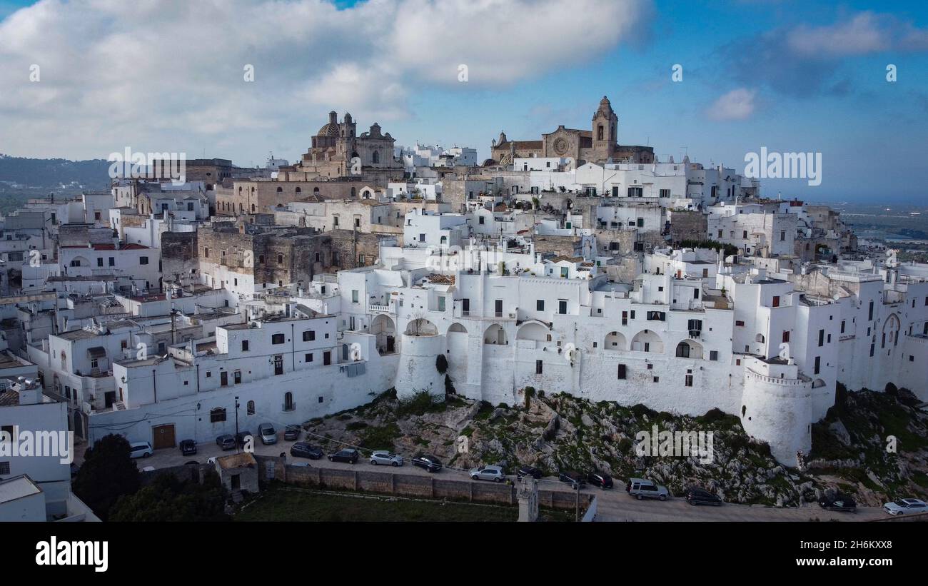 Ostuni - the white city in Italy - a famous landmark at the Italian ...