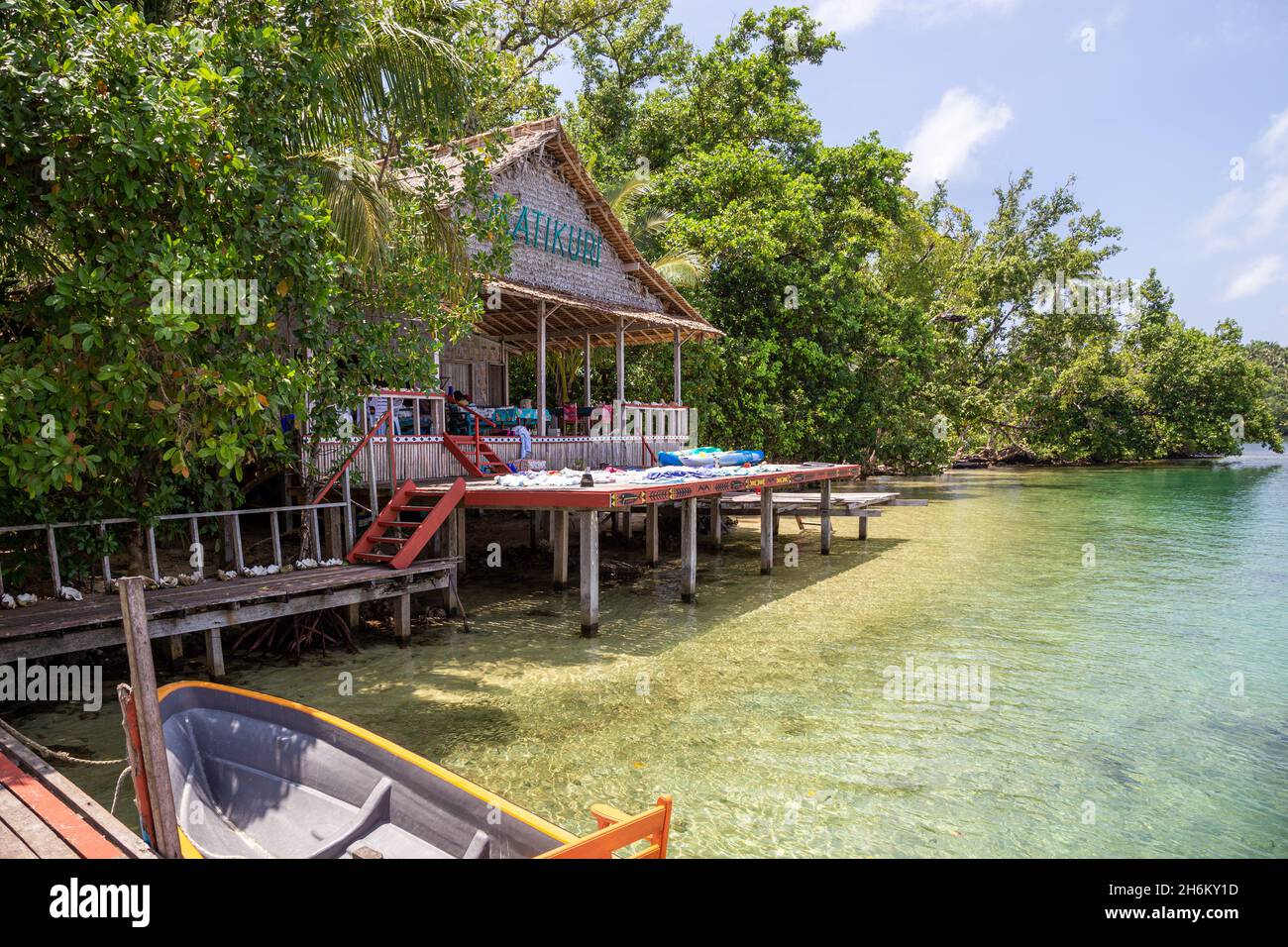 MAROVO LAGOON, SOLOMON ISLANDS - Jan 03, 2016: The main building of ...