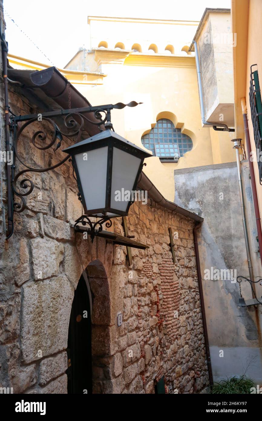 Cervo ligure, Italian roman city of the Ligurian riviera, in summer ...