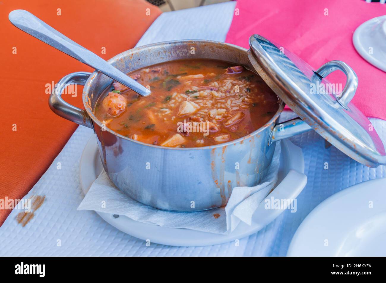 Speciality of Portugal - Arroz de Polvo Octopus Rice Stock Photo - Alamy