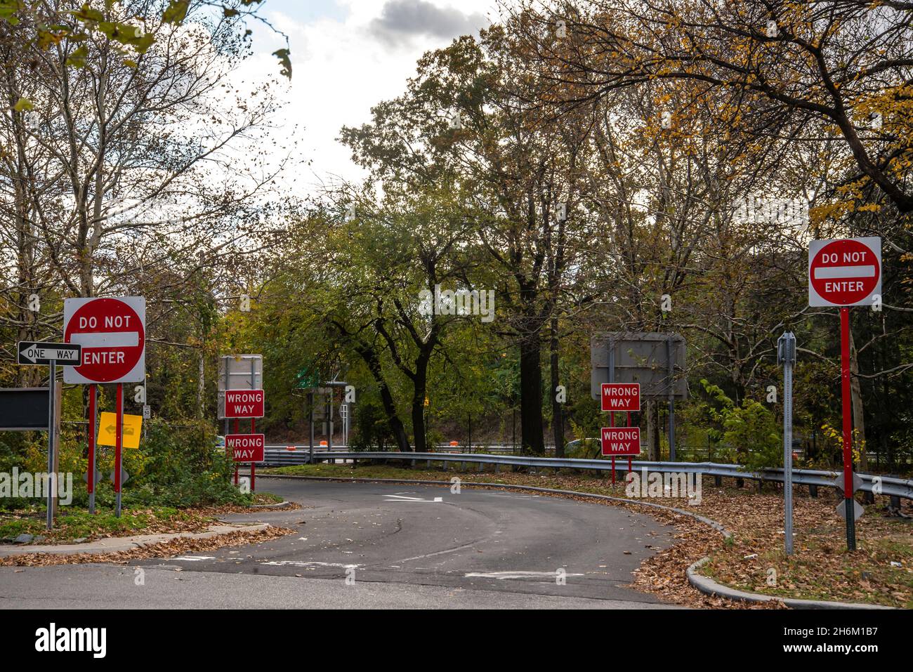 Street signs in the city Stock Photo - Alamy