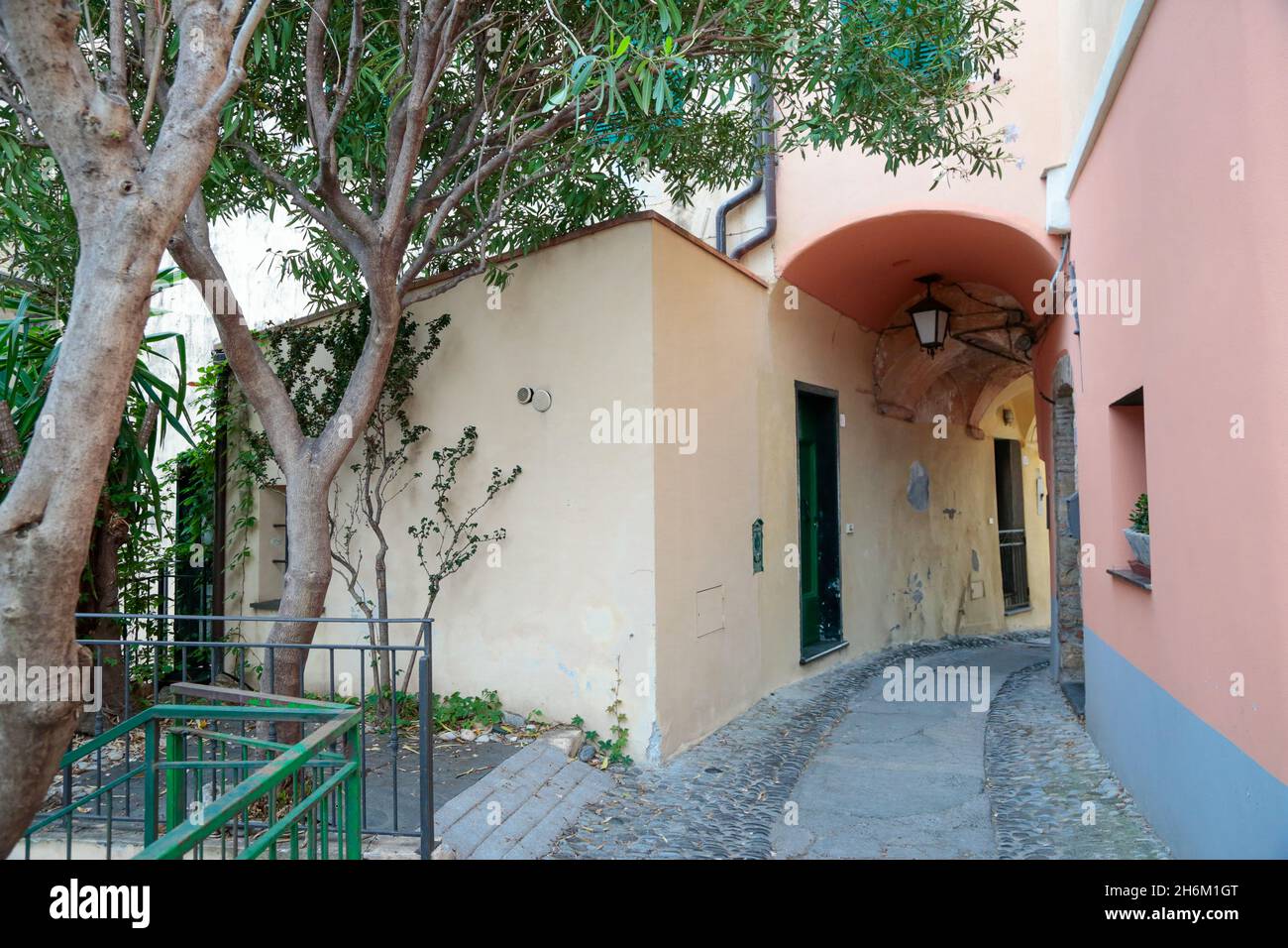 Cervo ligure, Italian roman city of the Ligurian riviera, in summer ...