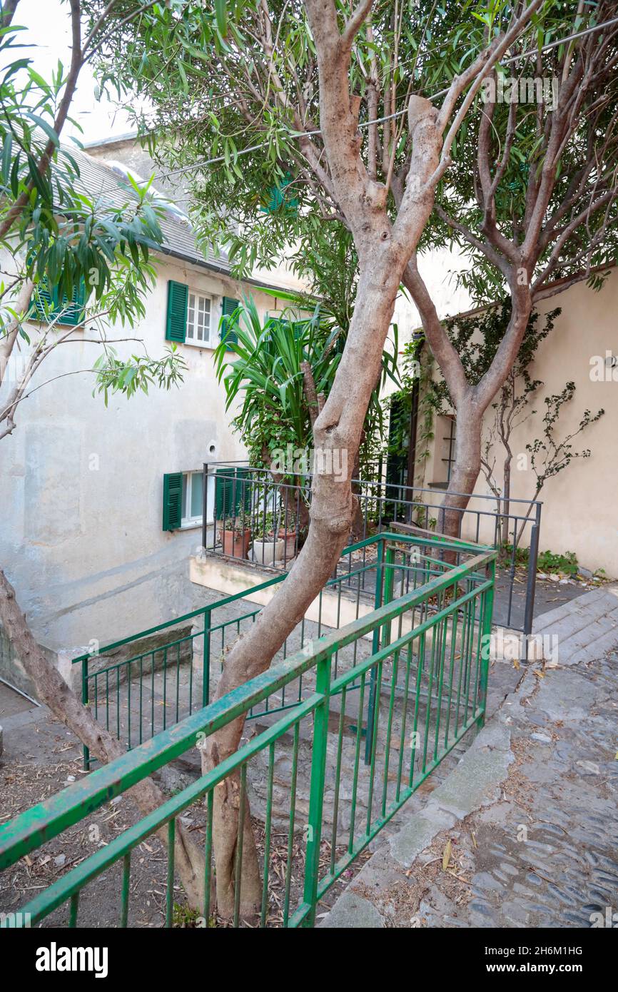 Cervo ligure, Italian roman city of the Ligurian riviera, in summer ...