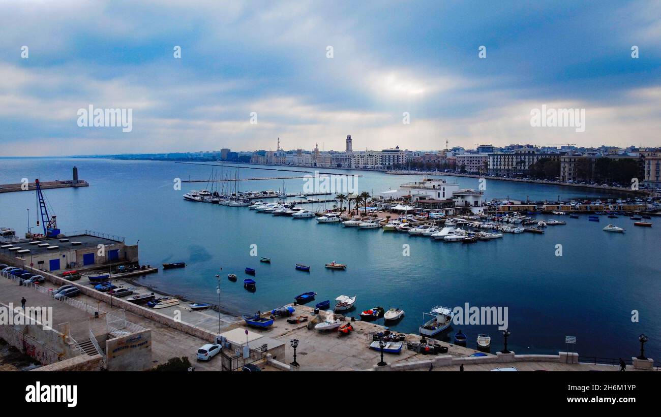 Port of Bari at the Italian east coast Stock Photo - Alamy