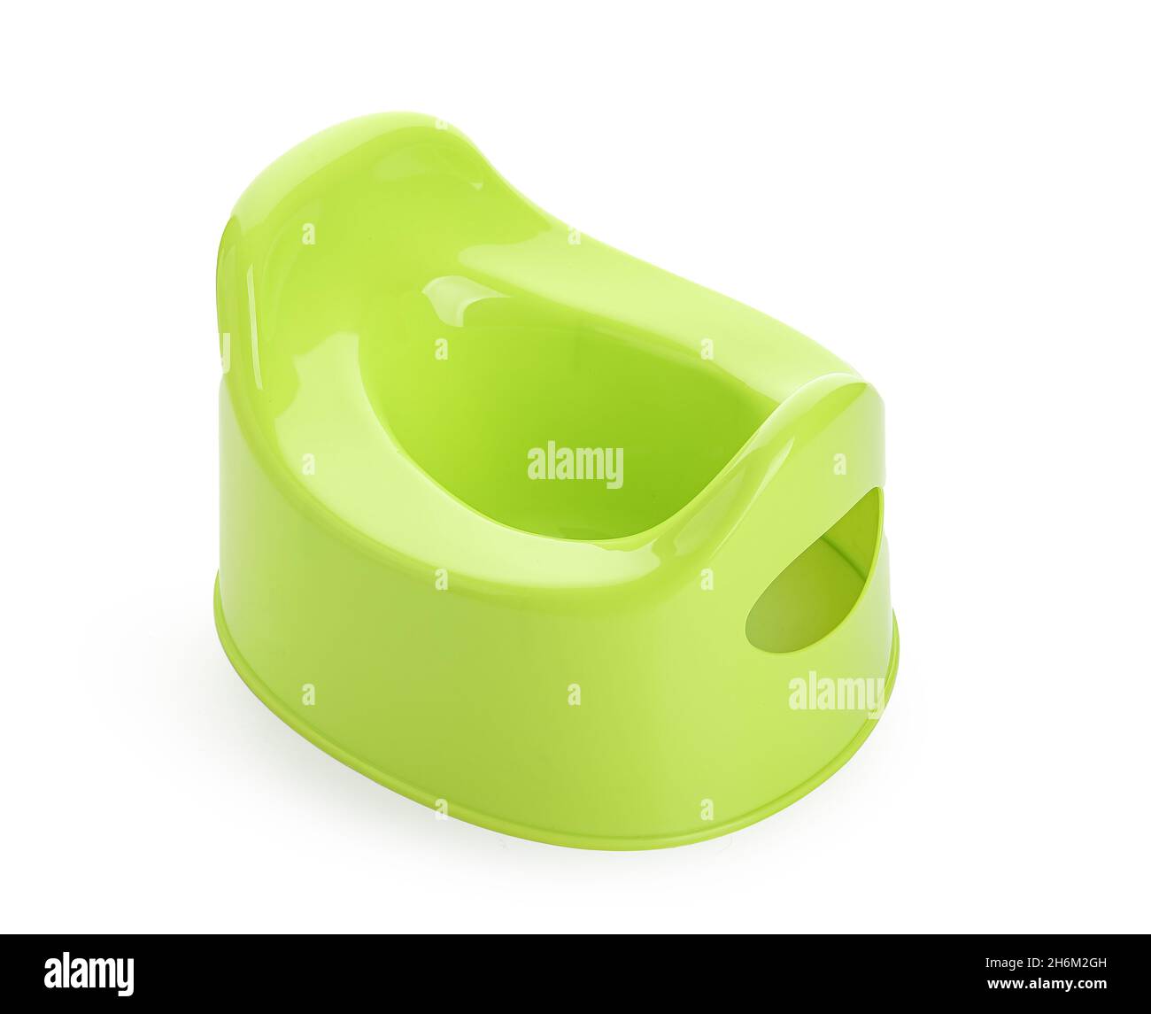 Green potty on white background Stock Photo - Alamy