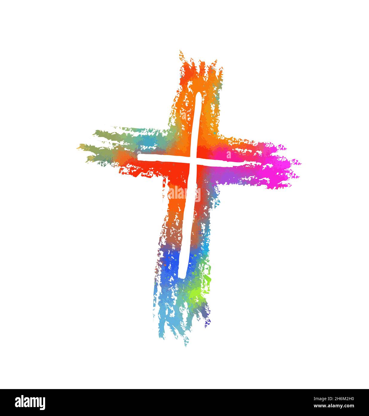 Multi-colored cross object. Vector illustration Stock Vector Image ...