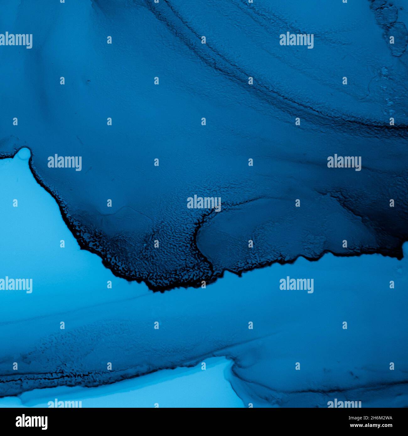 Mixing Inks. Oil Wave Background. Indigo Alcohol Stock Photo - Alamy