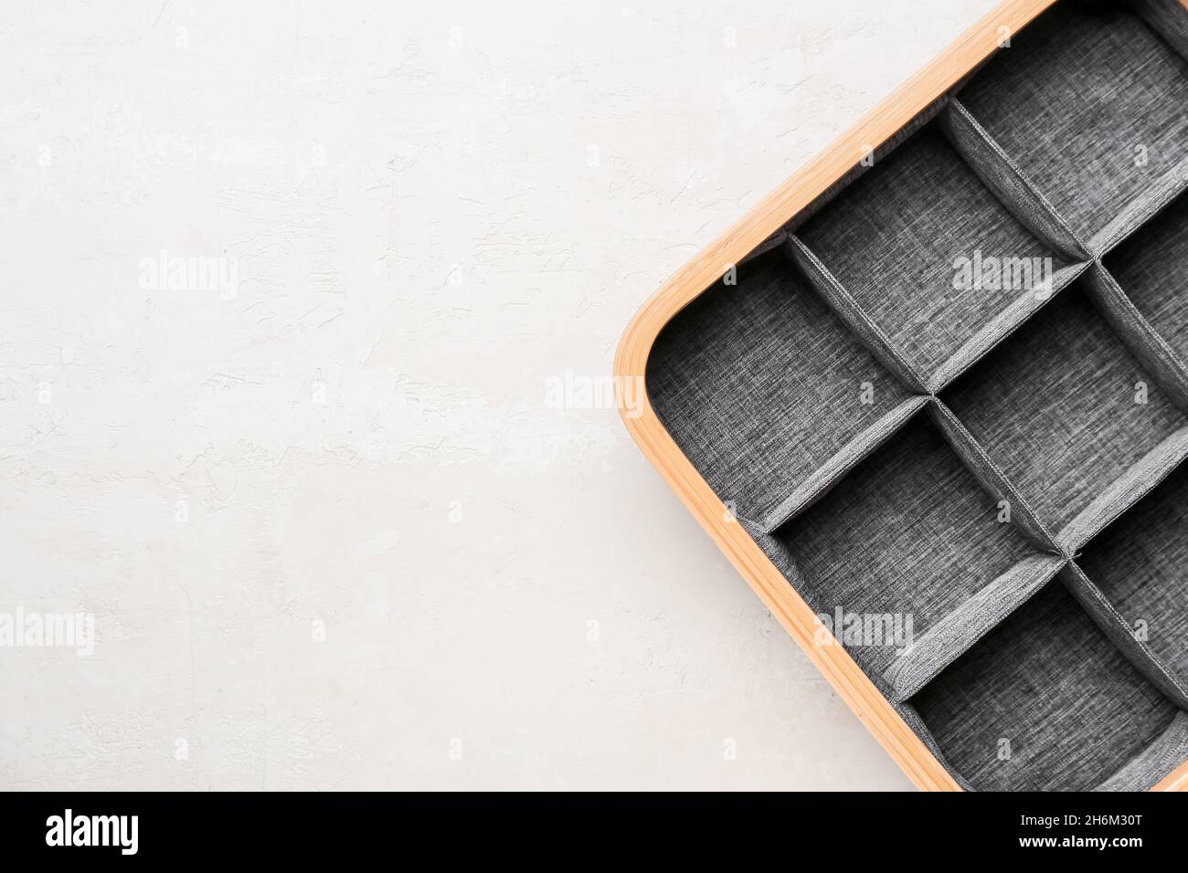 Empty wardrobe box on light background Stock Photo - Alamy
