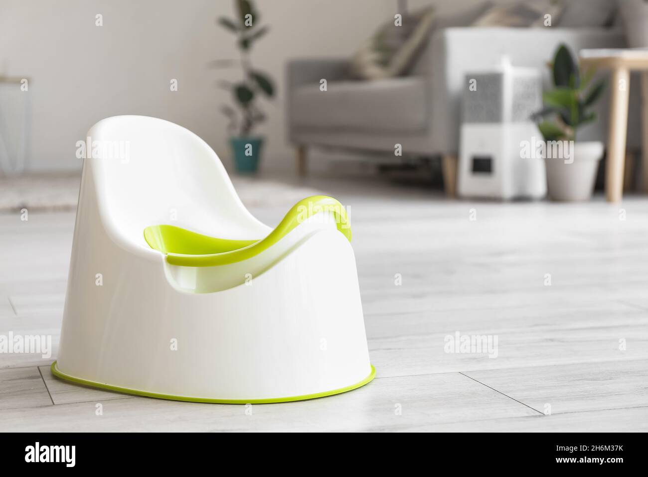 Potty on grey floor in room Stock Photo - Alamy