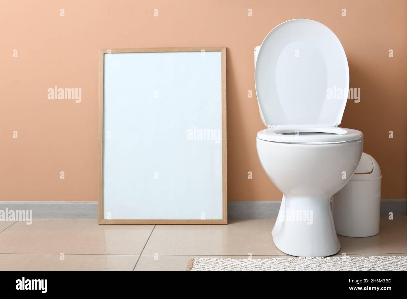 Interior of clean modern restroom Stock Photo - Alamy