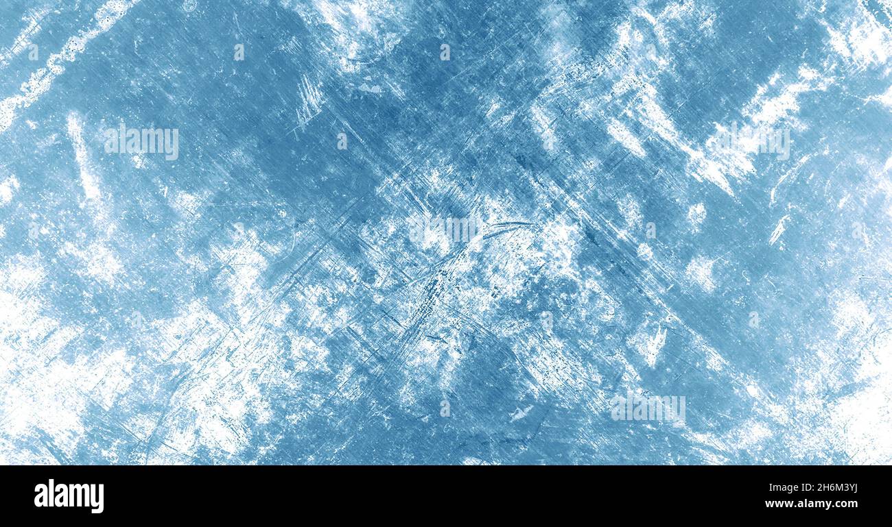 Scratched grunge texture of metal. Aged dust material. Abstract chalk fabric. Blue grunge ...