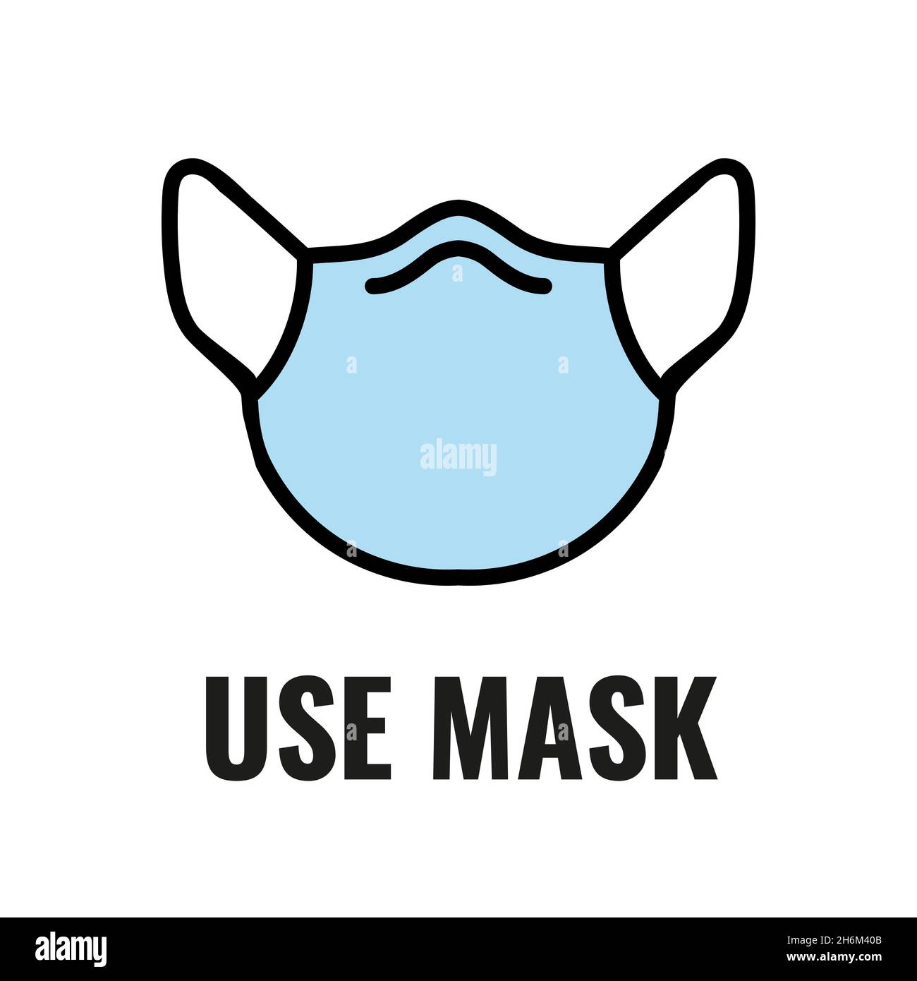 Please Wear A Face Covering Sign Stock Vector Images - Alamy