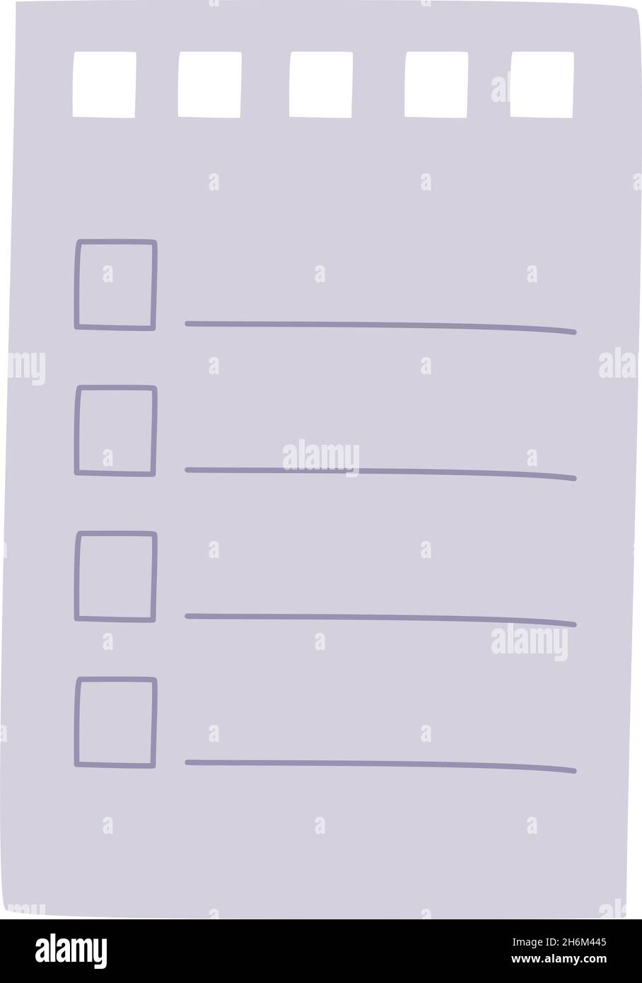 checklist note on white background Stock Vector Image & Art - Alamy