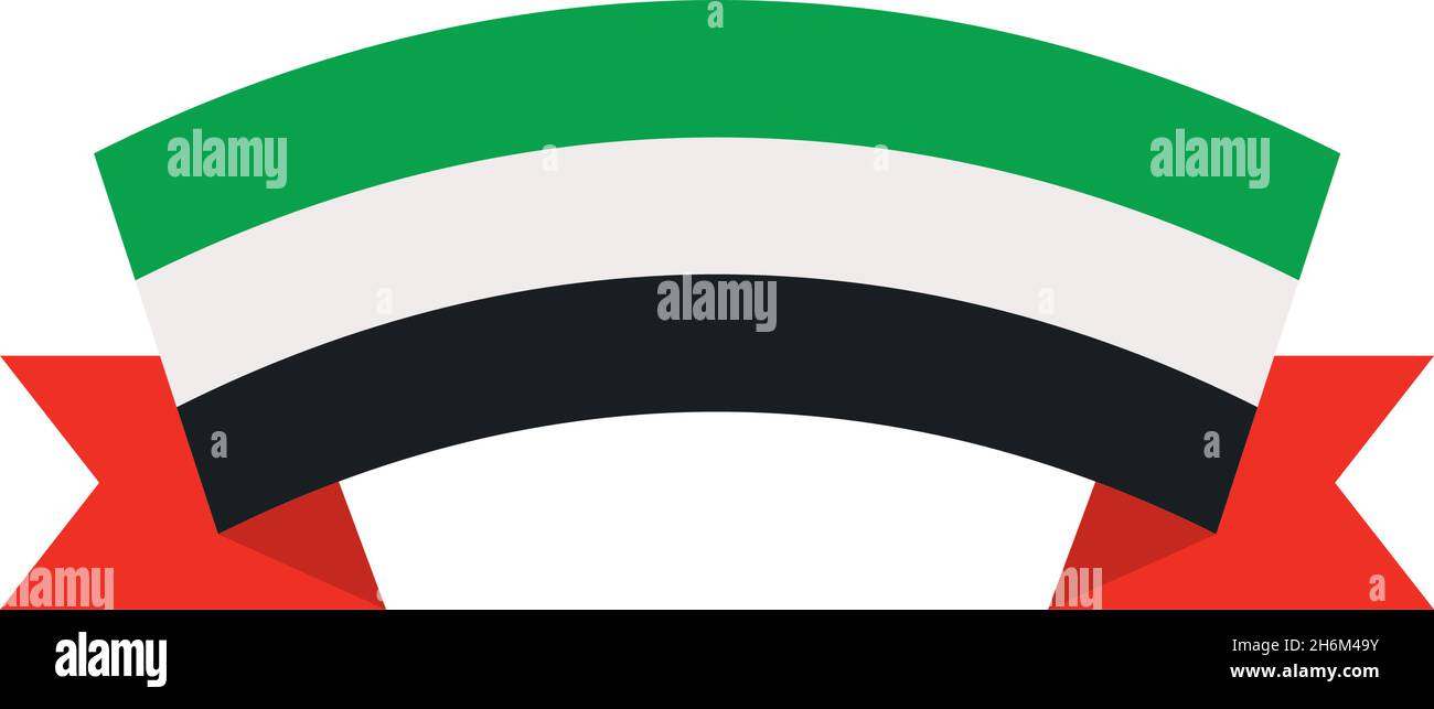 united arab emirates ribbon on white background Stock Vector Image ...