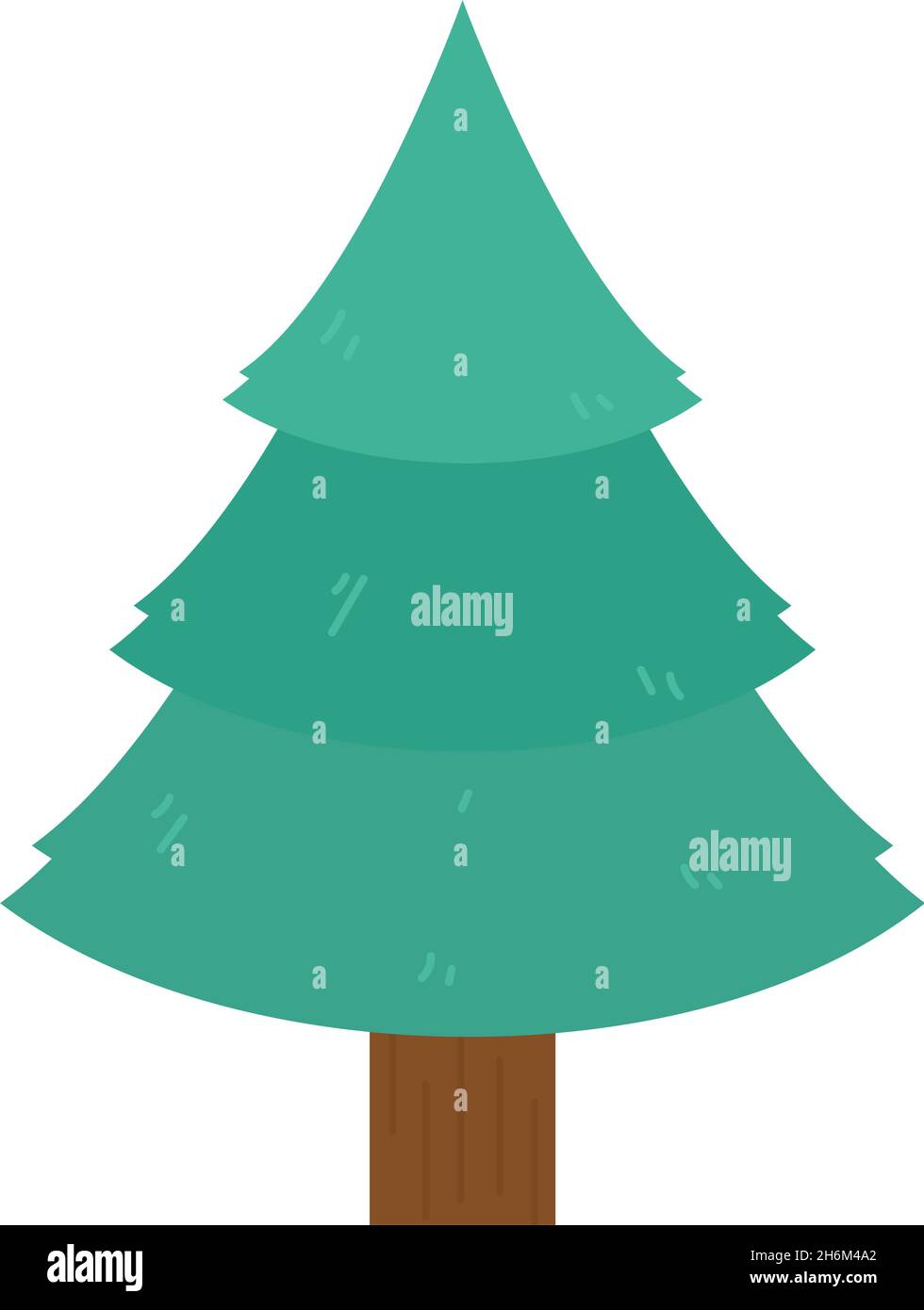 green pine tree on white background Stock Vector Image & Art - Alamy