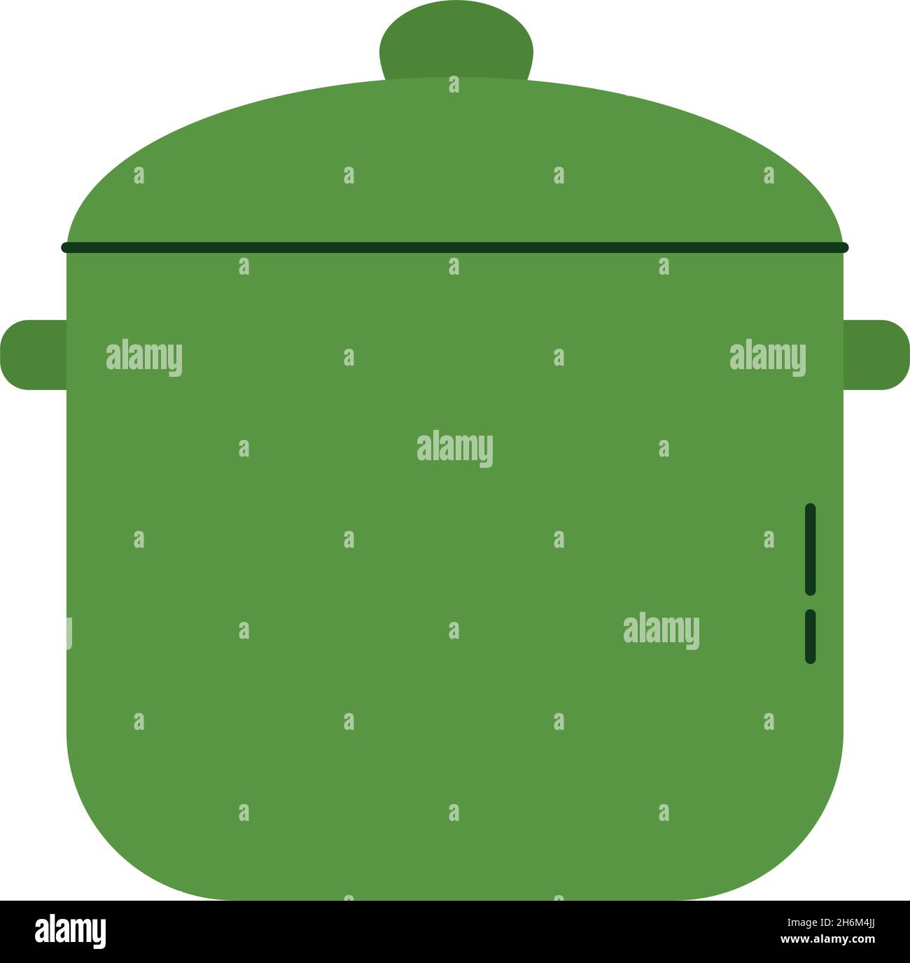 green cooking pot icon on white background Stock Vector Image & Art - Alamy