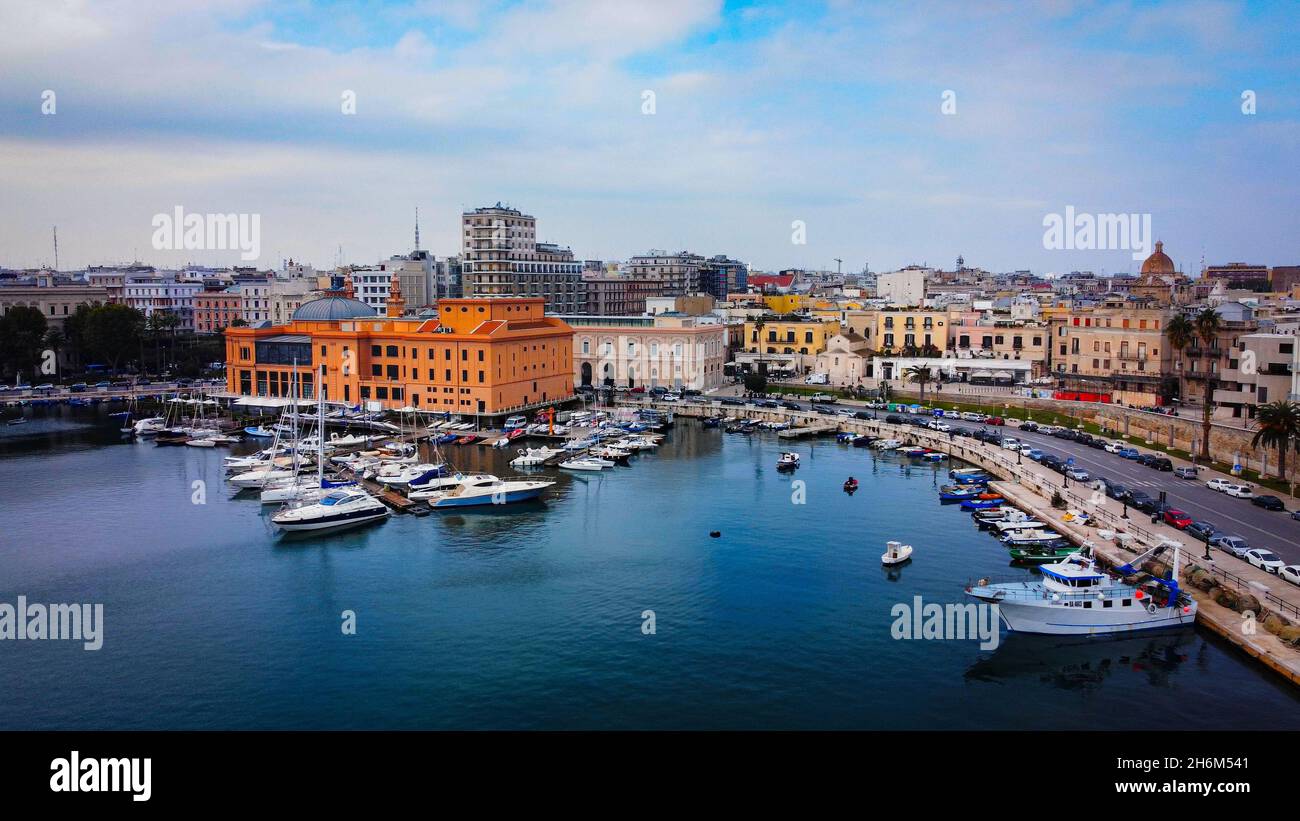 Port of Bari at the Italian east coast Stock Photo - Alamy