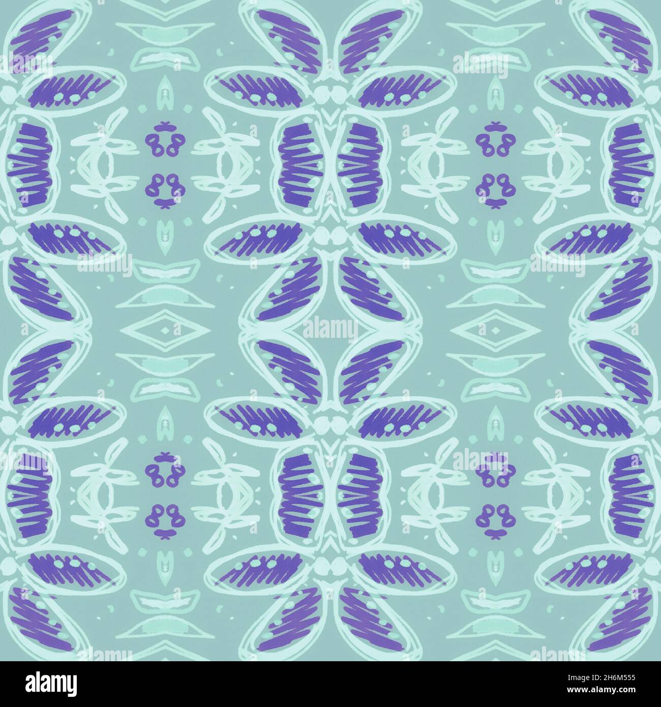 Seamless flower folk pattern. Abstract ethnic print. Watercolor batik ...