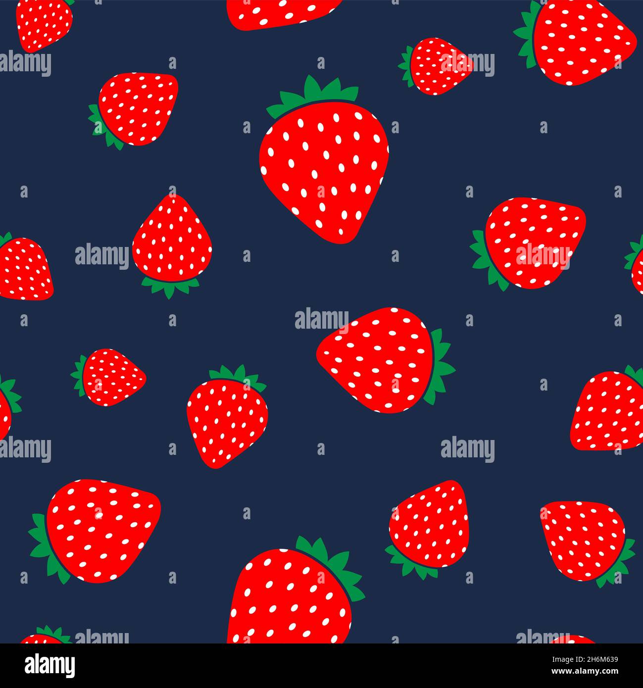 Simple Sweet Strawberry Seamless Pattern Background. Vector ...