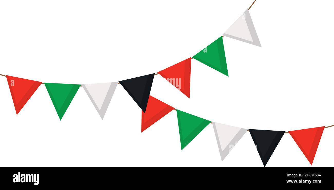 colorful pennants on white background Stock Vector Image & Art - Alamy