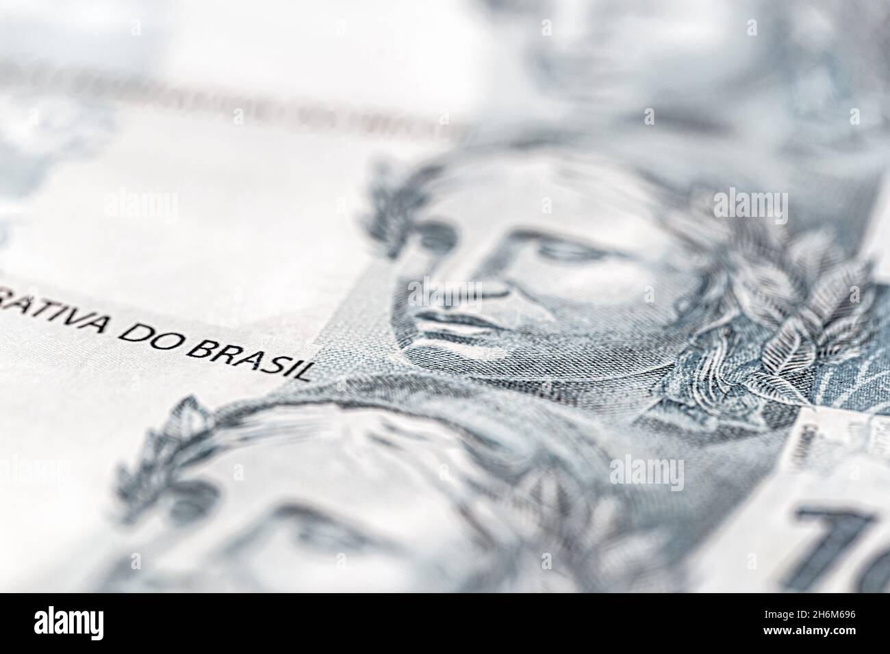 details of real banknote, brazil money, spot focus, brazilian economy ...