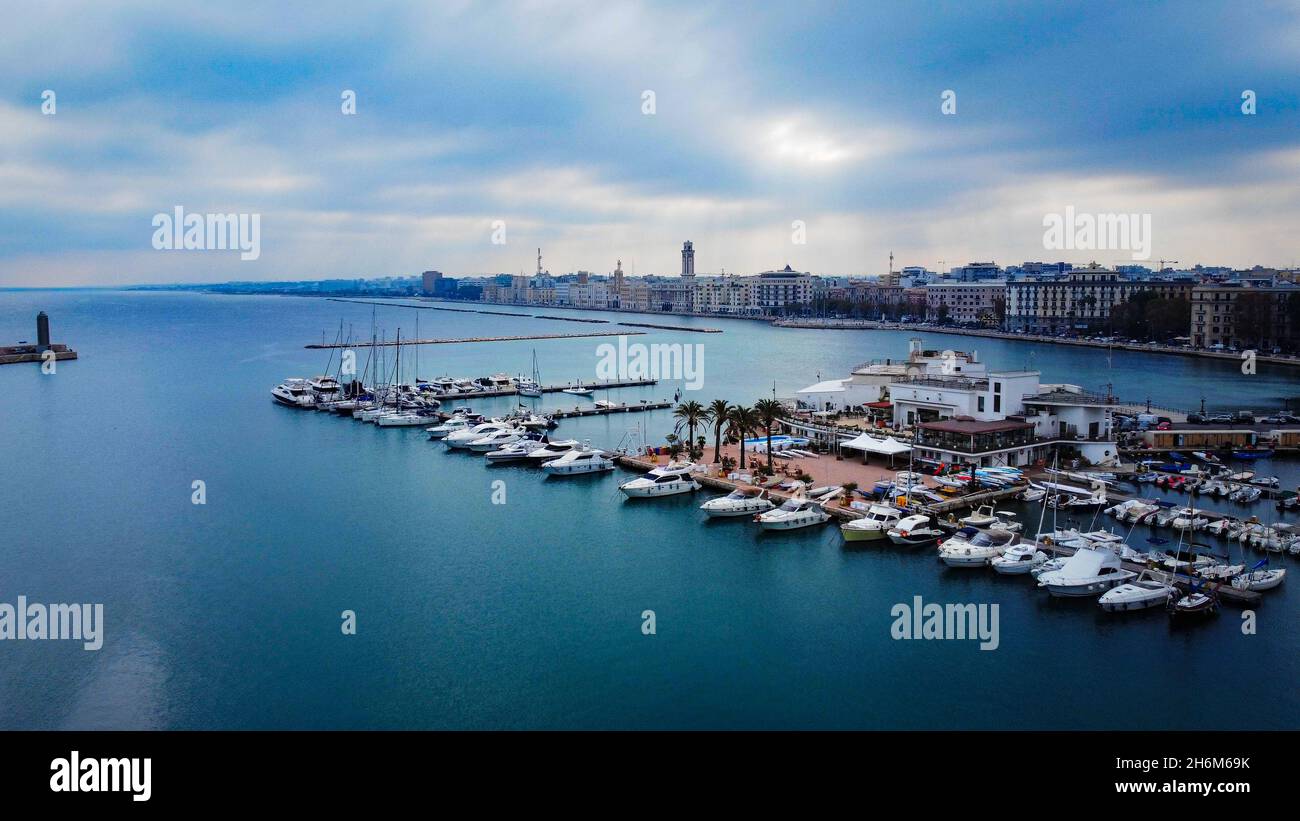 Port of Bari at the Italian east coast Stock Photo - Alamy