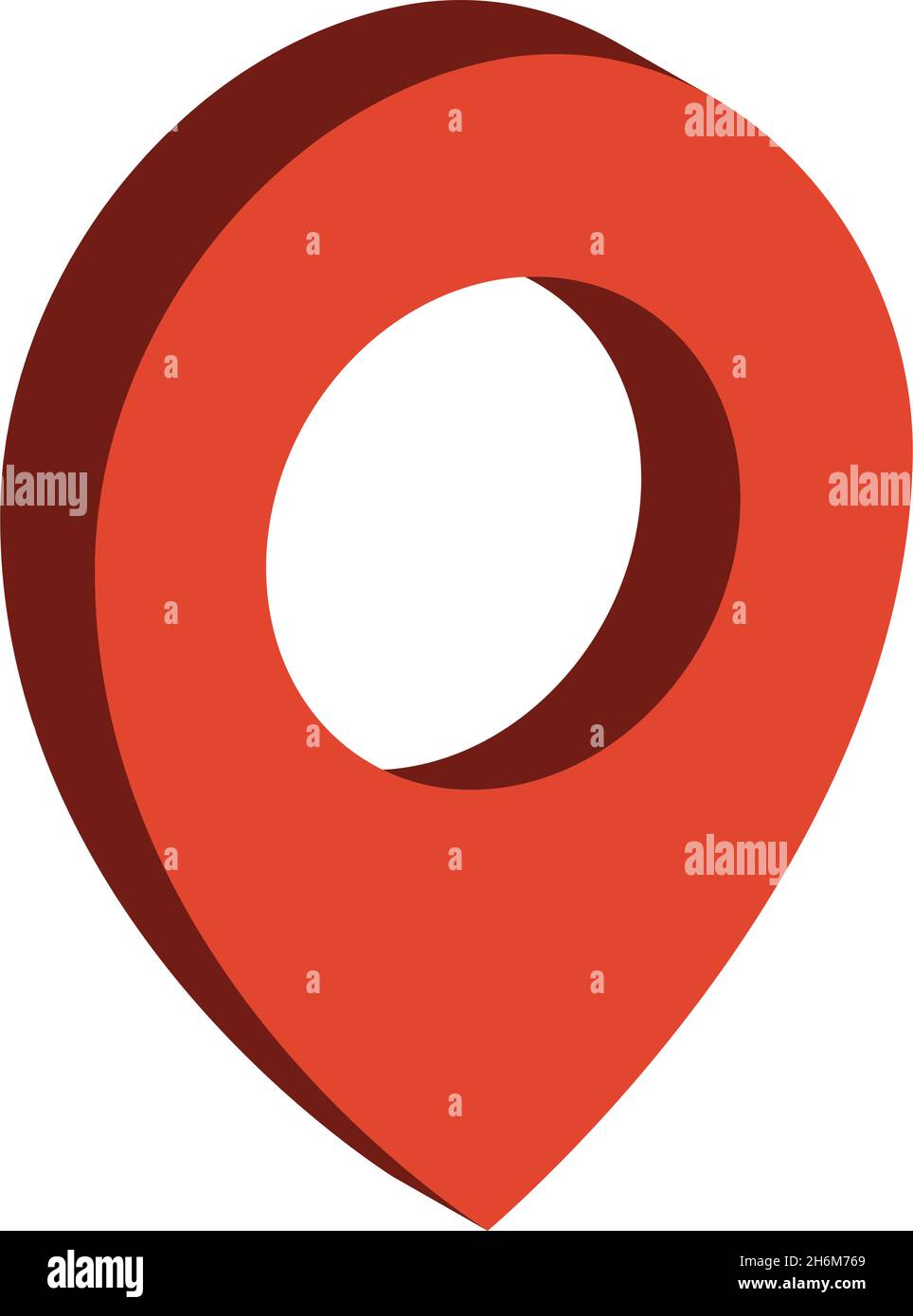 red pin location icon isolated Stock Vector Image & Art - Alamy