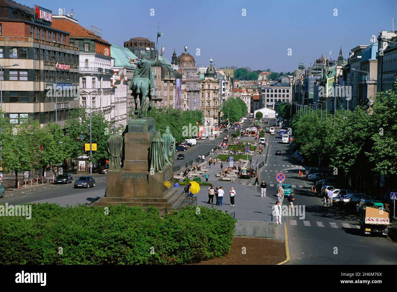 Prague wenceslas square hi-res stock photography and images - Alamy