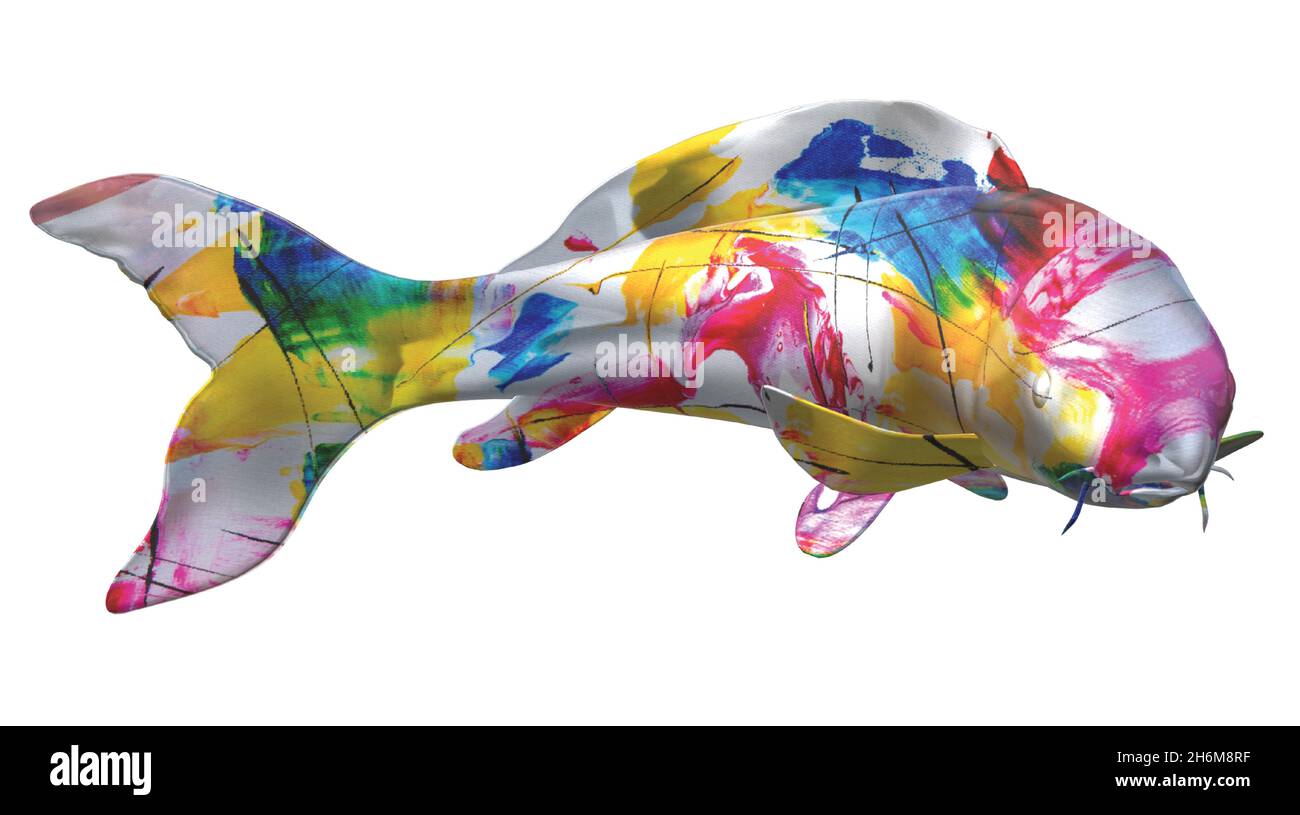 Mixed Neon Colors Shiny Metal Fish Decoration Stock Vector Image & Art ...