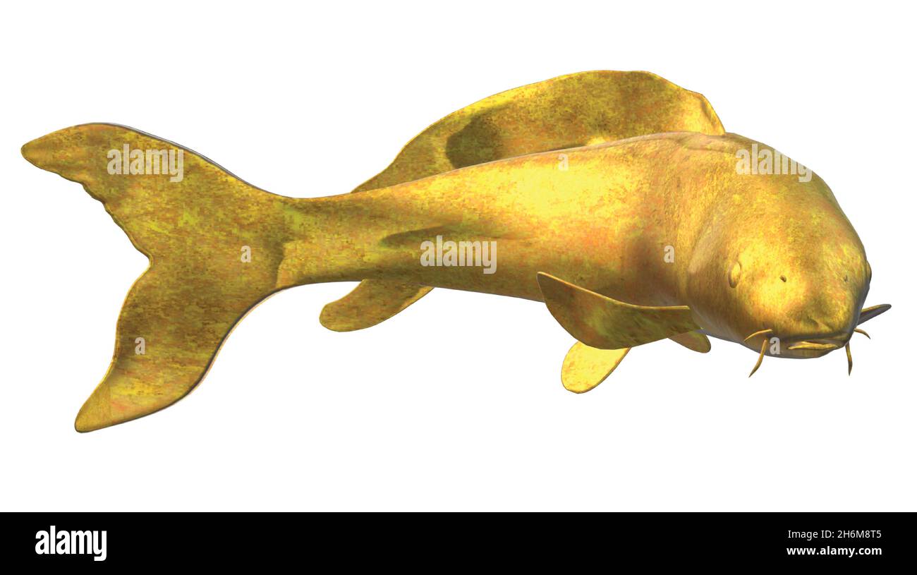 Golden fish statue Stock Vector Images - Alamy
