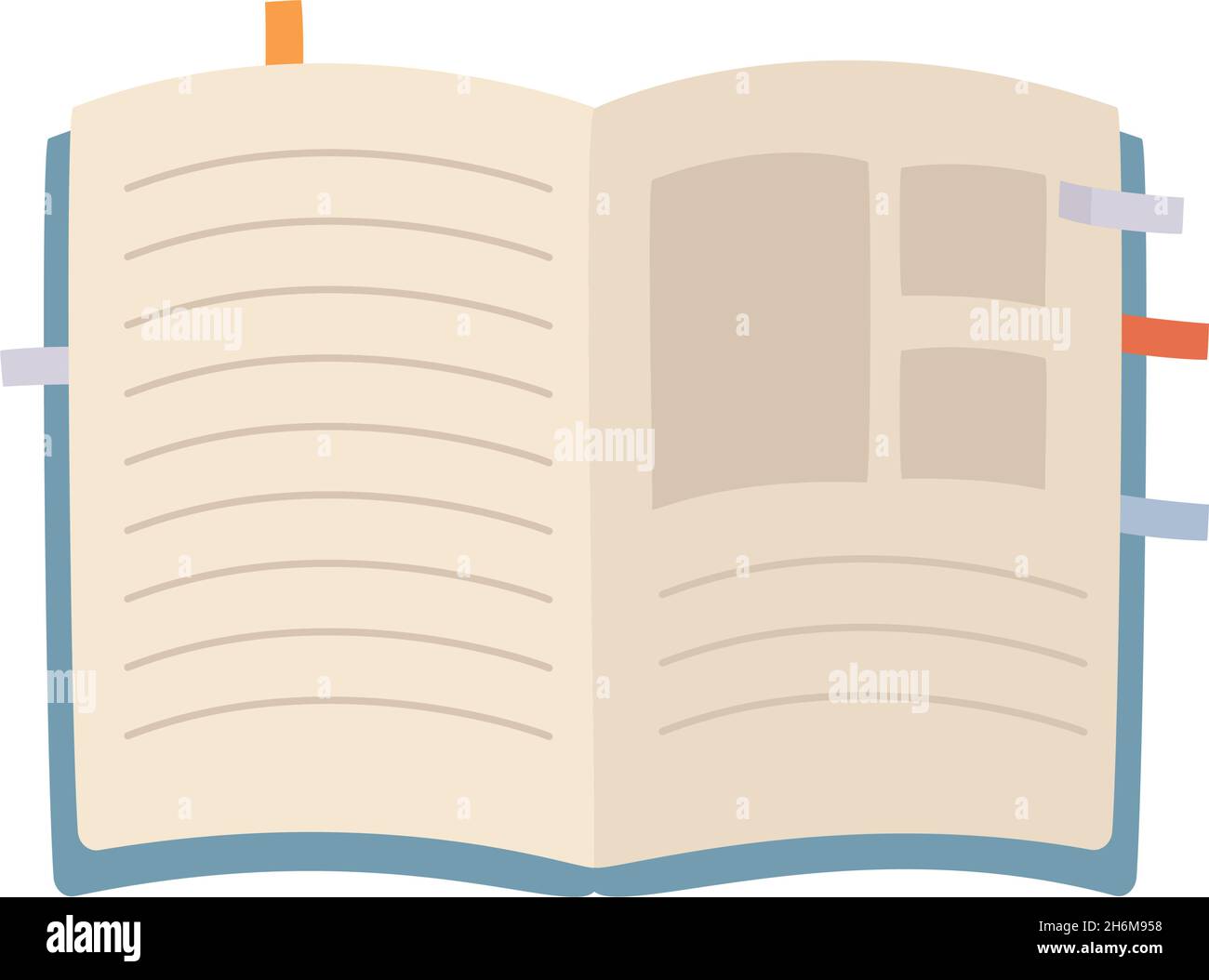 open notebook icon on white background Stock Vector Image & Art - Alamy