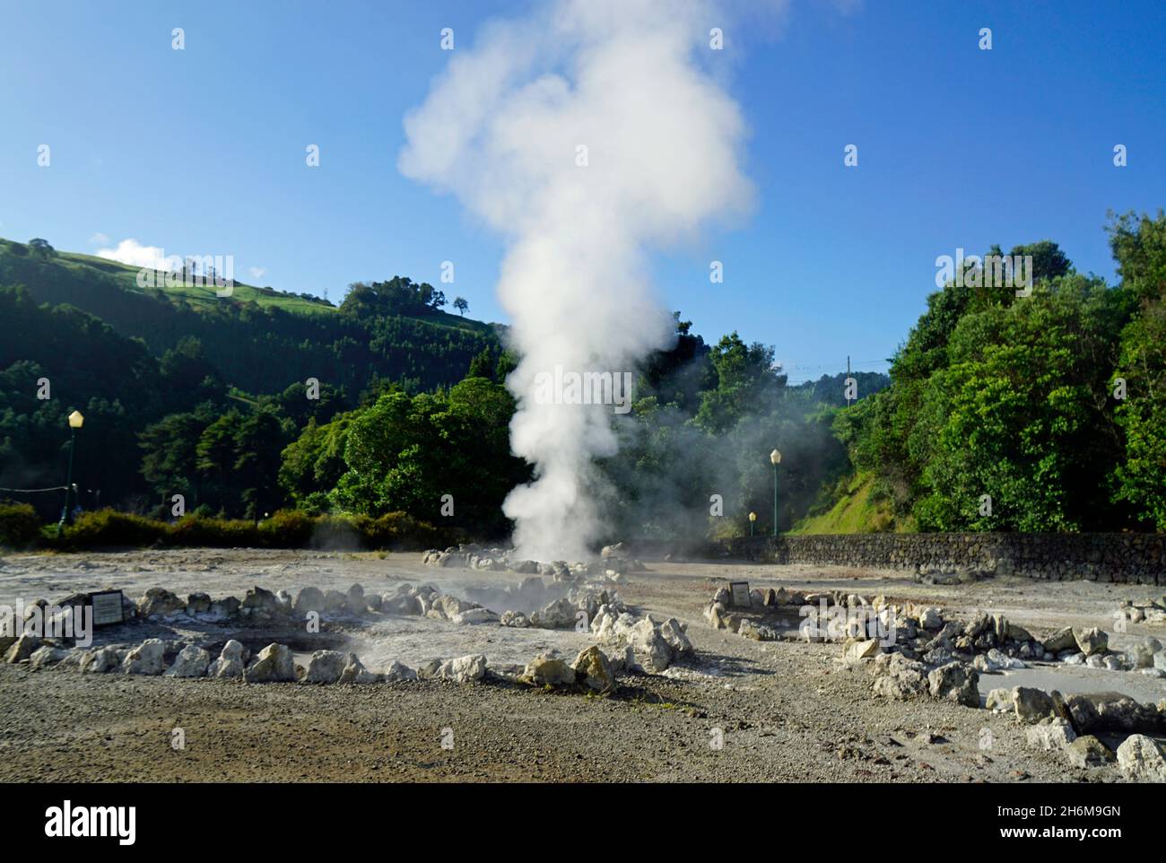 geotermical heat field used for cooking in furnas Stock Photo - Alamy