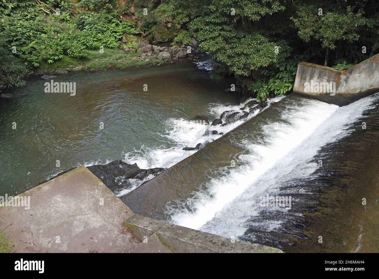 waterfall on the azores island sao miguel Stock Photo - Alamy