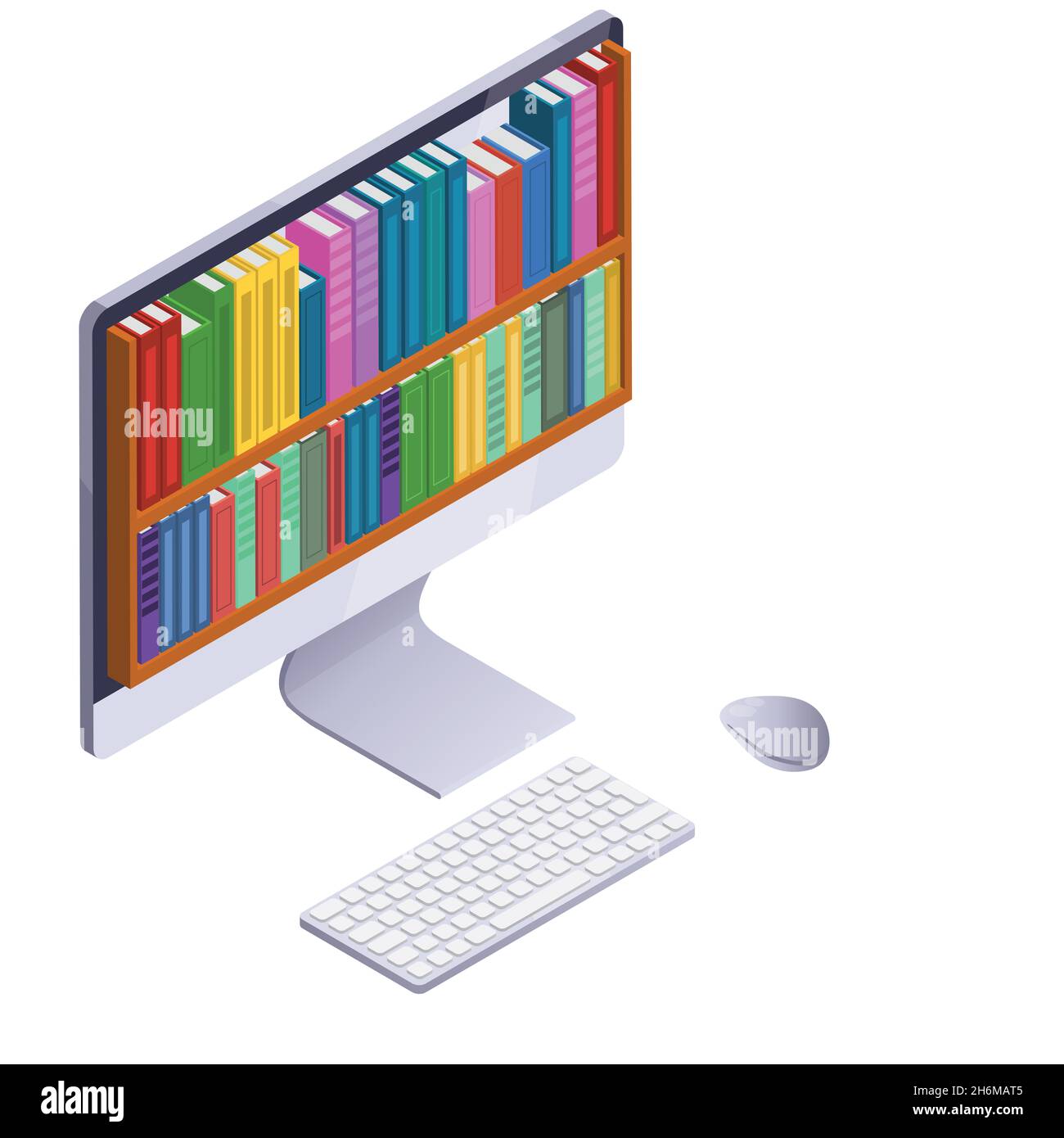 the monitor library for education Stock Photo - Alamy