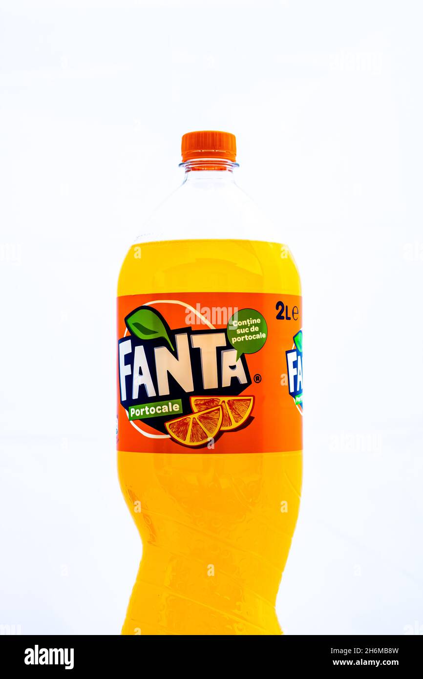 Fanta plastic bottle Isolated on white background. Illustrative ...