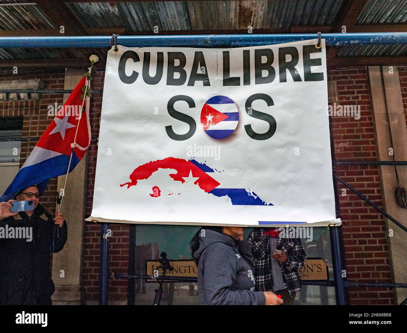 New York, New York, USA. 15th Nov, 2021. Cubans, Cuban Americans, and ...