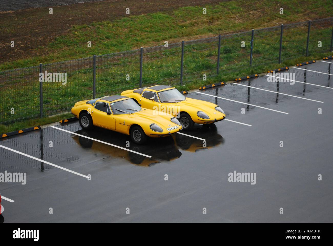 Two Marcos V6 GT's celebrating 50 years of Marcos cars and fibreglass ...