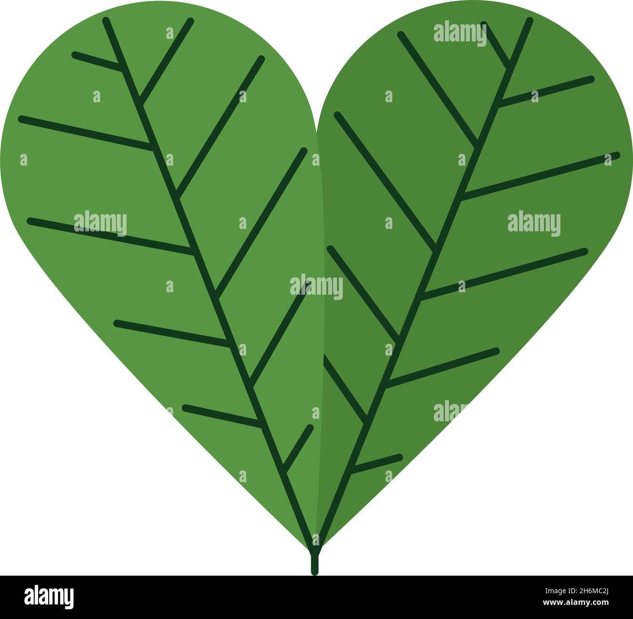 hearted leaves icon on white background Stock Vector Image & Art - Alamy