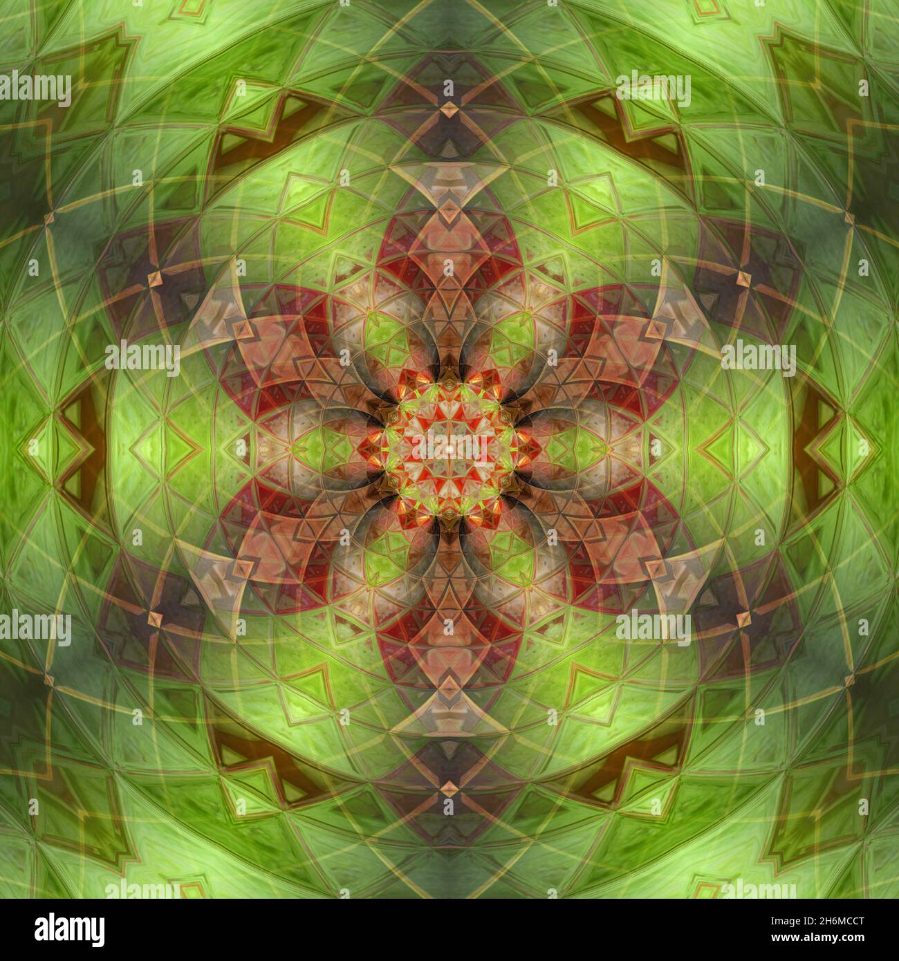 Unique symmetrical pattern in oriental style. illustration Stock Photo ...
