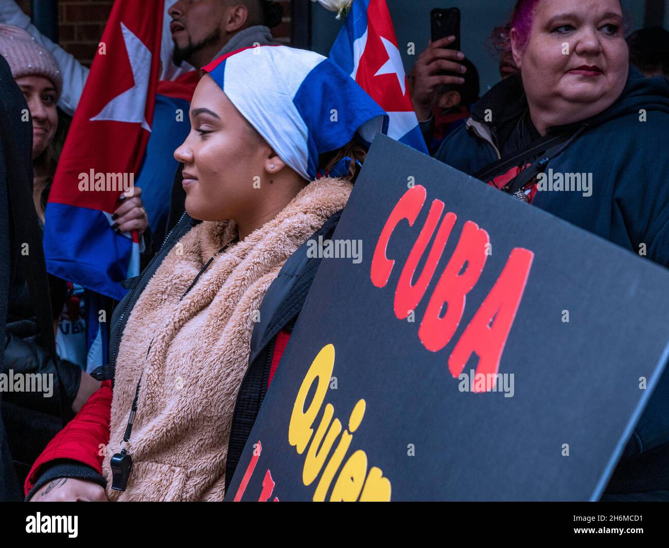 New York, New York, USA. 15th Nov, 2021. Cubans, Cuban Americans, and ...