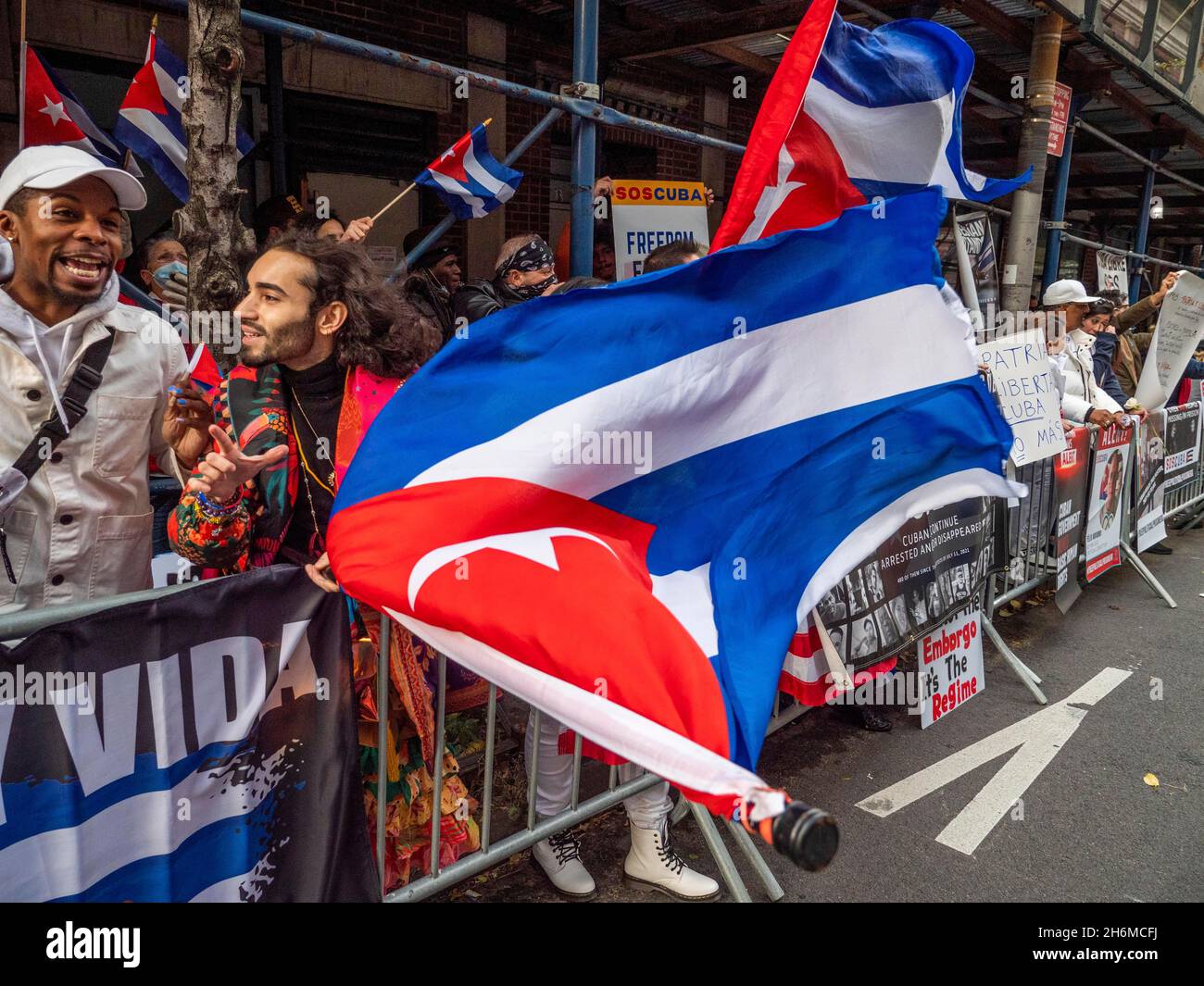 New York, New York, USA. 15th Nov, 2021. Cubans, Cuban Americans, and ...