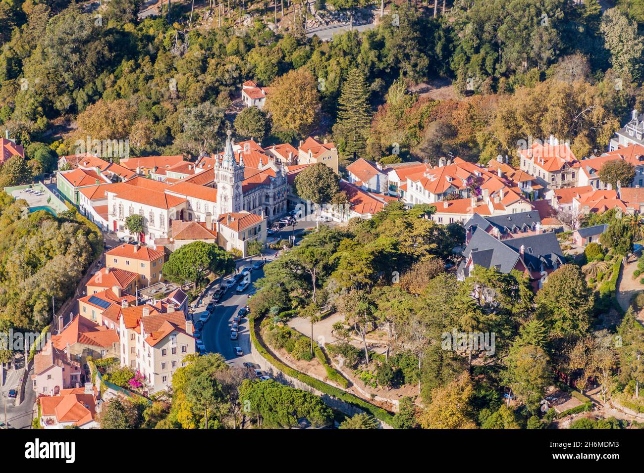 Aerial view of Sintra town in Portugal Stock Photo - Alamy
