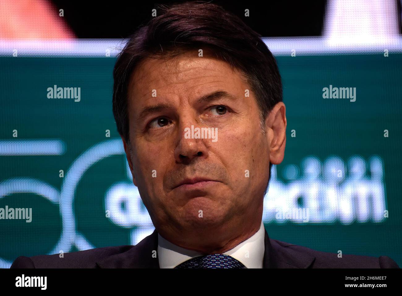 The president of the 5 Star Movement Giuseppe Conte seen at the 50th ...